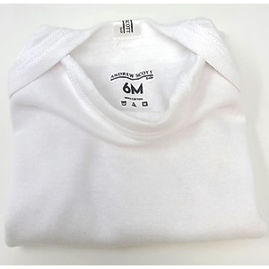 Andrew Scott Baby 4 Pack Bodysuit / 100% Soft Cotton Long Sleeve Onesie (12 Months, 4 Pack - Assorted Color)