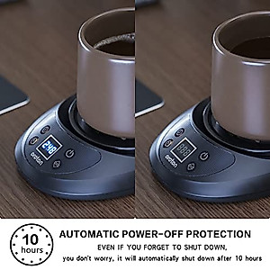 Oroton Coffee Mug Warmer&Cup for Office Desk Use,1-8 Hour Timer Settings,Electric Beverage Warmer with 8 Temperature Settings, Coffee Warmer Plate for Cocoa Tea Milk with Auto Shut Off