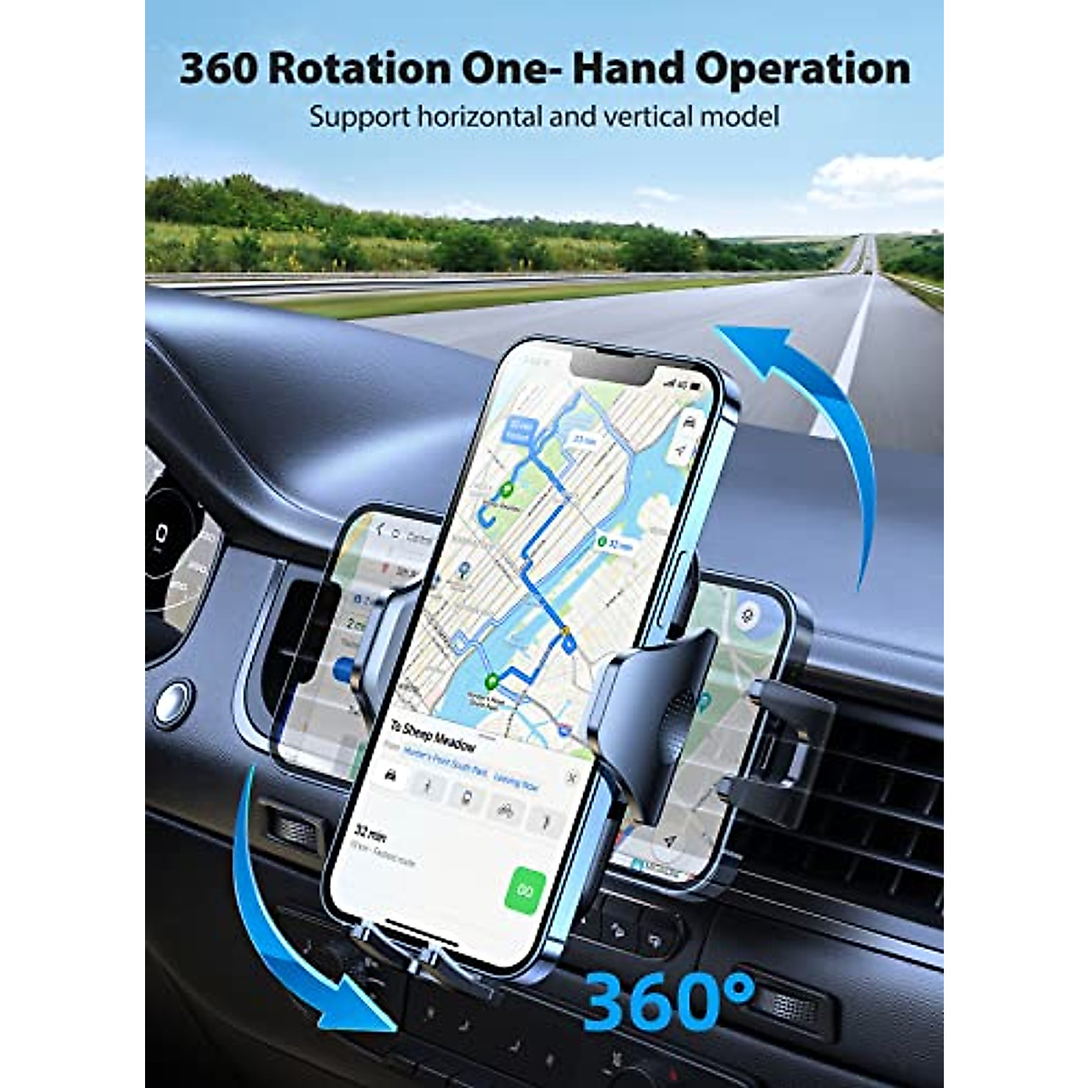 VICSEED Car Phone Holder Mount,[Innovative Mirror Design]Air Vent Phone Mount for Car[Military-grade Stability]Phone Holder Car Easy to Use Car Phone Mount Fit for iPhone 13 14 All Phones & Thick Case