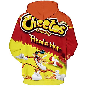 Chaos World Men's Novelty Hoodie Realistic 3D Print Pullover Unisex Casual Sweatshirt(3XL,Leopard Yellow)