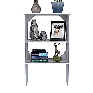 ClosetMaid SuiteSymphony Wood Shelf Unit, 2 Shelves, Adjustable For Storage, Closet, Clothes, Shoes, Décor, TV, Books, Pure White, 25" Tower Base