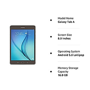 Samsung Galaxy Tab A 16GB 8-Inch Tablet - Smoky Titanium (Renewed)