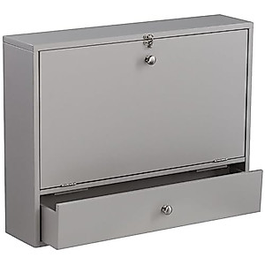 SEI Furniture Benwick Wall Mount Laptop Desk, Gray