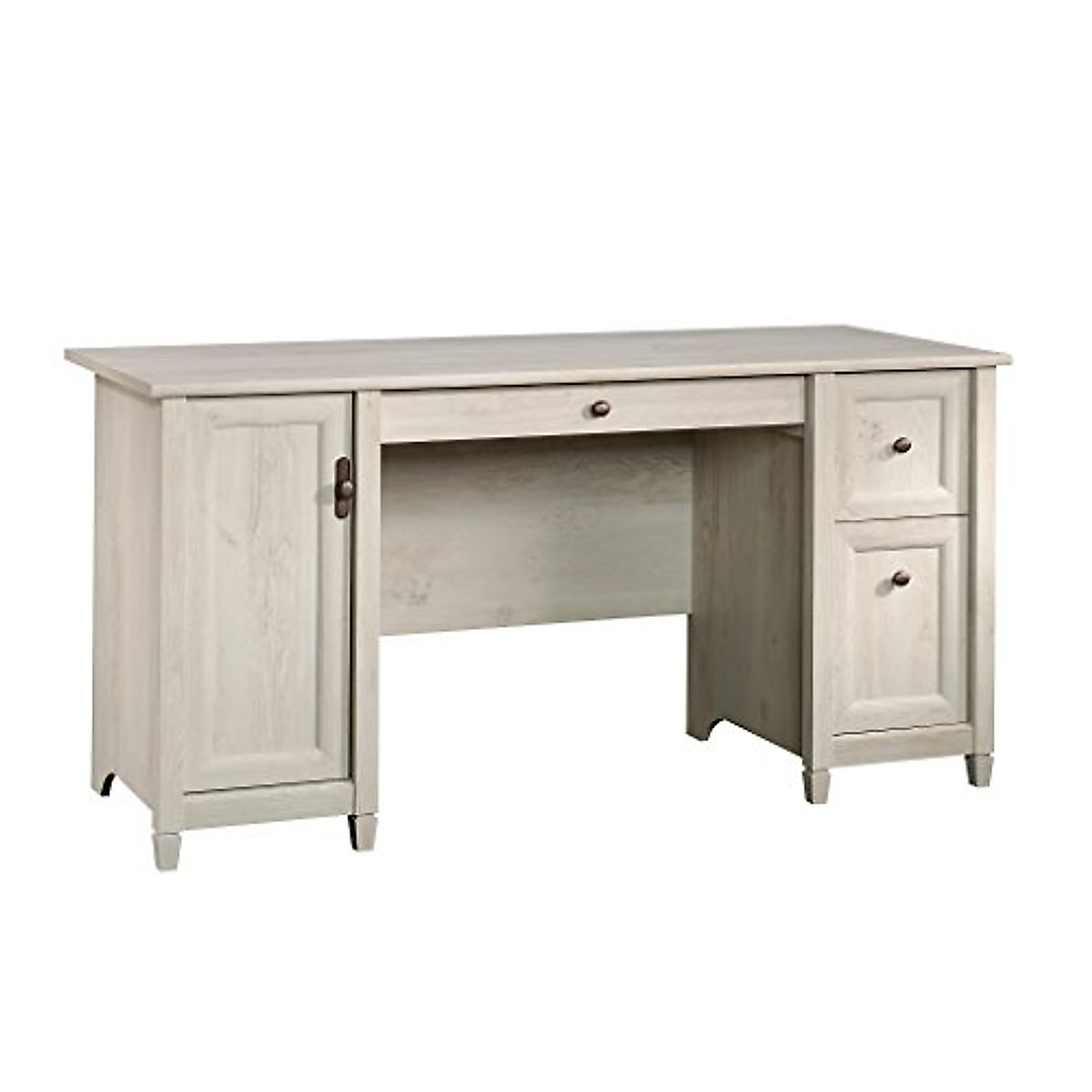 Sauder Edge Water Computer Desk, Chalked Chestnut & Costa Lateral File, Chalked Chestnut Finish