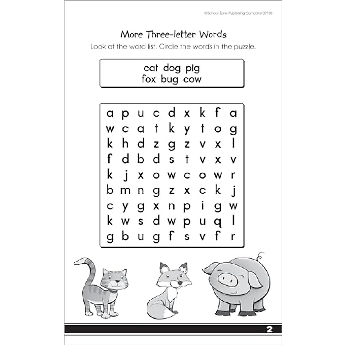 School Zone - My First Word Searches Workbook - Ages 5 to 7, Kindergarten to 1st Grade, Activity Pad, Search & Find, Word Puzzles, and More (School Zone Little Busy Book™ Series)