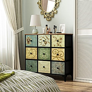 AOPSEN Tall 8 Drawer Dresser and 9 Drawer Dresser for Bedroom Set