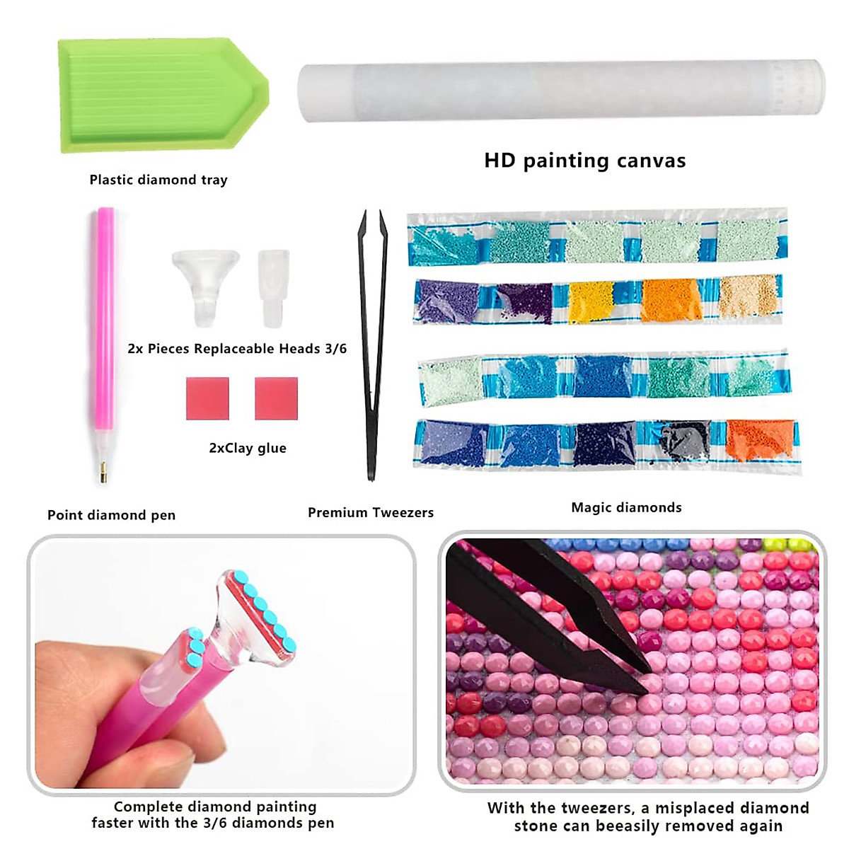 DCIDBEI Diamond Painting Kits 4 Pack 12x16inch Sexy Diamond Painting Angel Diamond Art Women Sexy Rose Diamond Painting for Adults Women Fairy Diamond Painting Art Sexey Woman Trippy Diamond Painting