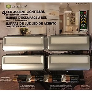 Capstone 4 LED Accent Light Bars with Remote control Battery operated