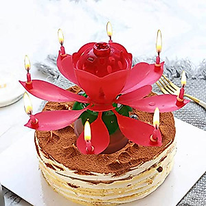 curfair Lotus Candle LED Festive Electric Lotus Candles Visual Effect Solid Paraffin Unique Creative Multicolor 1 Pcs