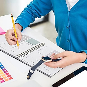 MOYSTAR Daily Planner Undated - 180 Days 2024 Daily Planner with Twin-Ring Spiral Binding, To Do List Planner Notebook