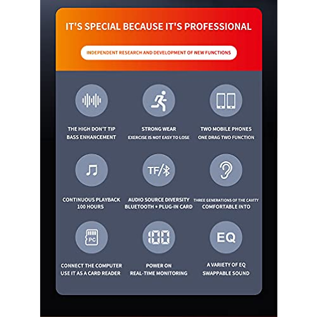 Bluetooth Neckband Headphone V5.1 Magnetic Earbuds with 100H Battery Life,Foldable Wireless Sport Earphones with Mic for Gym Running Driving,Noise-canceling Headset with TF Card Slot