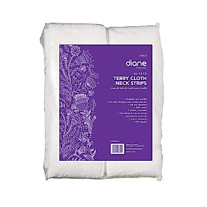 Diane Terry Cloth Neck Strips, Fast Drying Towel for Neck Use at Barber Shop, Salon, Spa, Extra Durable, Absorbent, White, 36 Count (Pack of 1), D8320