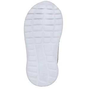 Nautica Youth Girls Athletic Fashion Lace Up Tennis Sneakers-Kappil Metallic-Rose Gold Black Size-2