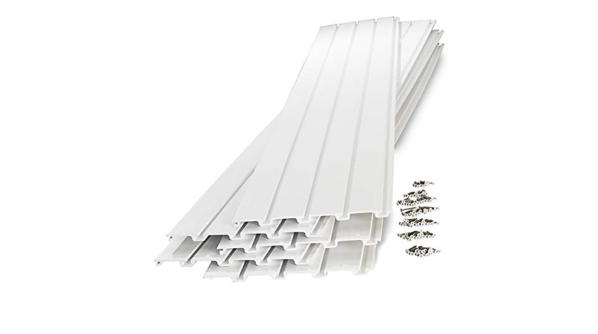 GarageTek Heavy Duty PVC Garage Slatwall - 8ft x 1ft, 6-Pack | Organize ...