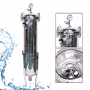 304 Stainless Steel Bag Filter with Pressure Gauge Good Sealing Quick Opening Bag Filter for Industrial (#2)