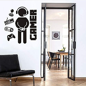 Game Decals for Boys Room, Creative Game Wall Sticker for Kids Room Boys Bedroom Playroom Wall Decor (Game Decal D)