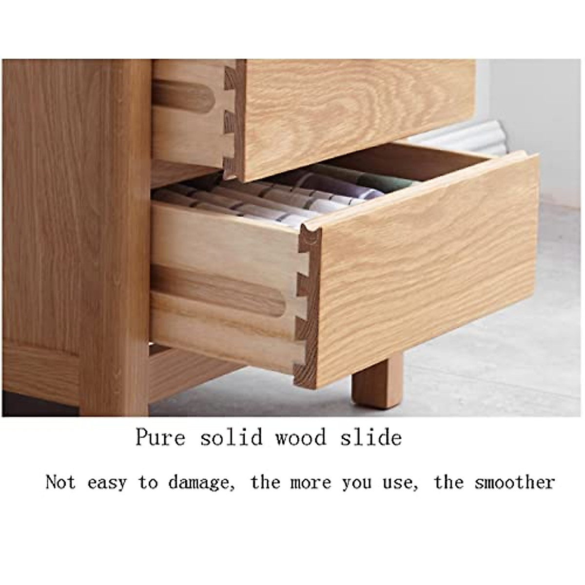 FFNUM Bedside Table Wood Nightstand with Lock and 3 Drawers - No Assembly Required Table for Bedroom, Livingroom and Bathroom, 15.7" L x 13.8" W x 22.8" H Night Stand