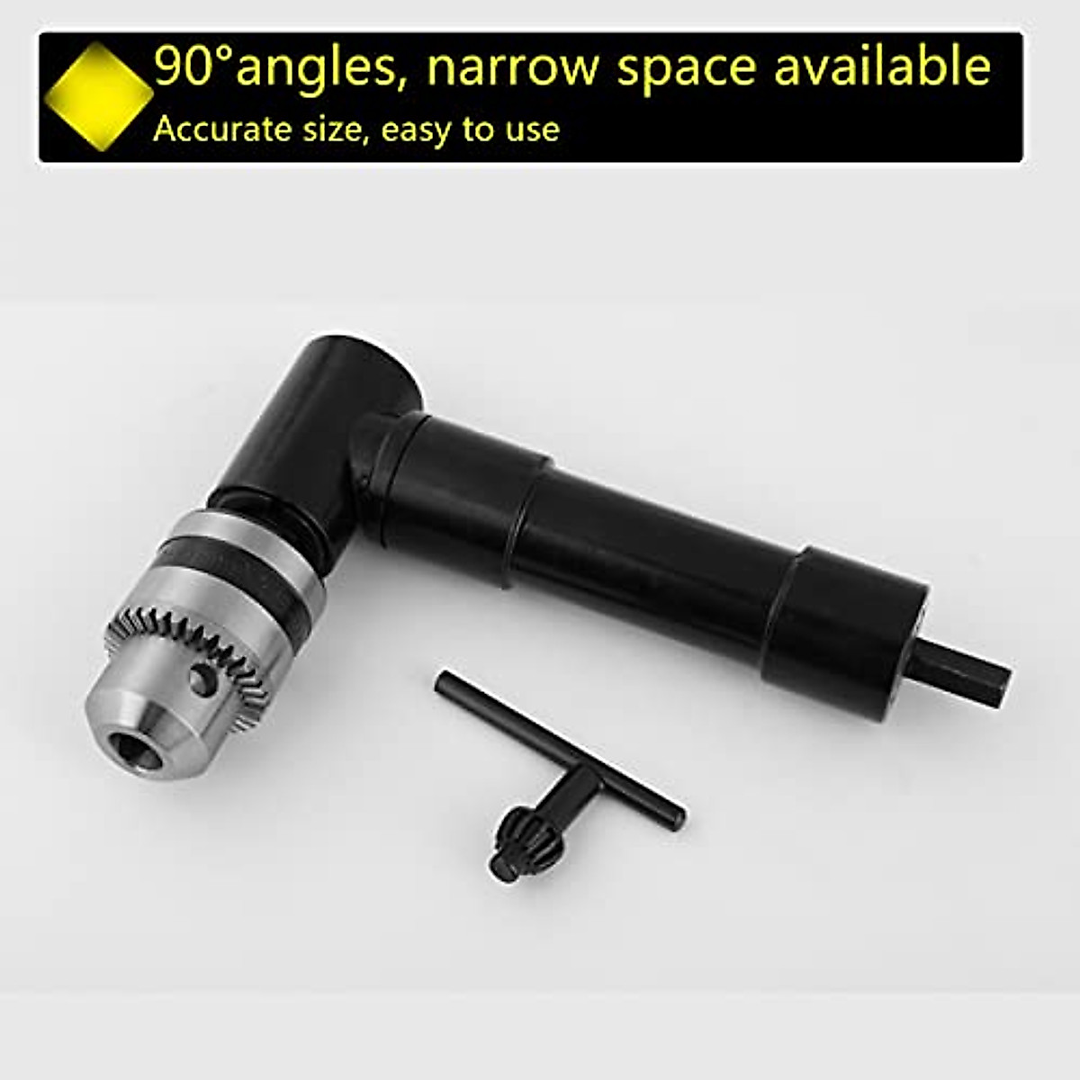 Aluminum Head Right Angle Bend Extension Chuck 90 Degree Drill Attachment Adapter 8mm Hex Shank Power Electric Drill Tool