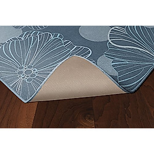 Brumlow Mills Oversized Flowers Floral Pattern Area Rug for Living Room, Bedroom Carpet, Dining, Kitchen or Entryway Rug, 2'6" x 3'10", Gray Blue