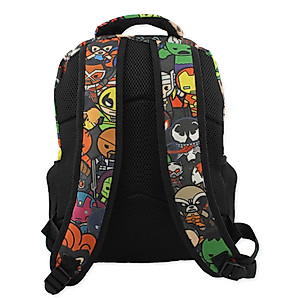 Marvel Kawaii Avengers Boys Girls 16" School Backpack (One Size, Charcoal Grey)