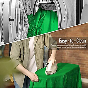 LimoStudio 6 x 9 ft. Green Chromakey Screen Backdrop Muslin, Extra Soft Silk Non-Glossy Texture with 5 Ring Clip Backdrop Holder for Photo Video Studio, AGG1338