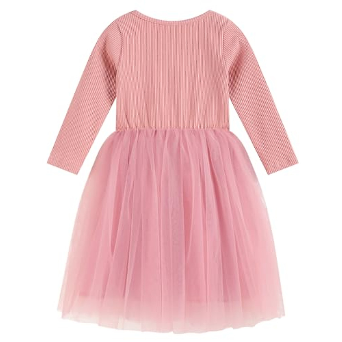 BTGIXSF Baby Girls Tutu Dress Toddler Long Sleeve Tulle Dress Princess Infant Party Dresses 698 Pink 110