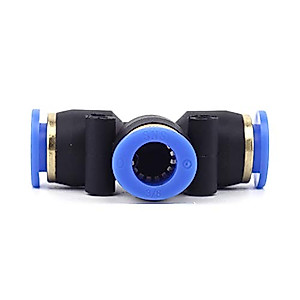 SNS Push to Quick Connect Tube Fitting 5/16" Tube OD Union Tee Type Plastic(10 PCS) SPE-5/16