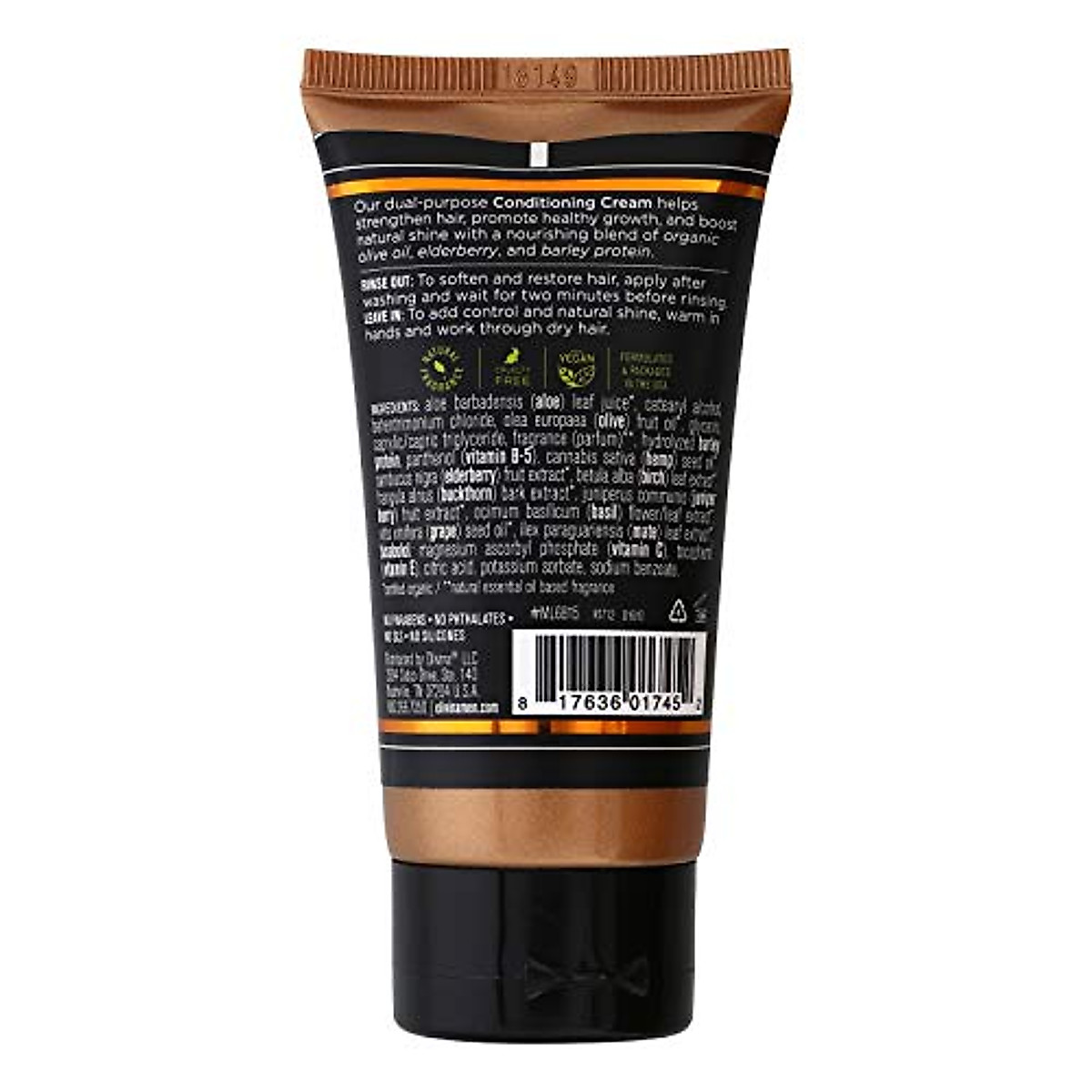 Olivina Men Rinse Out | Leave In Conditioner Cream, Bourbon Cedar, Cedar, 2 Ounce