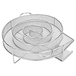 TOPINCN Cold Smoke Generator for BBQ Grill Round Food Grade Stainless Steel BBQ Salmon Meat Burn Smoker Generator