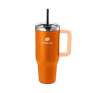 Wayuup 40 oz Tumbler with Handle and Straw Lid, Stainless Steel Vacuum Insulated Double Wall Water Bottle Leak-proof, Non Slip more than 24 Hrs or Hot for 6 Hrs (Tigger), WPM40
