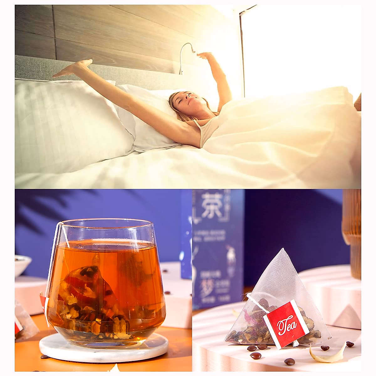 Sour Jujube kernel Lily Tea,Caffeine Free Tea160g (8g*20bag) 5.64OZ,Sleep Tea Wellness Tea barley Tea 酸枣仁晚安茶