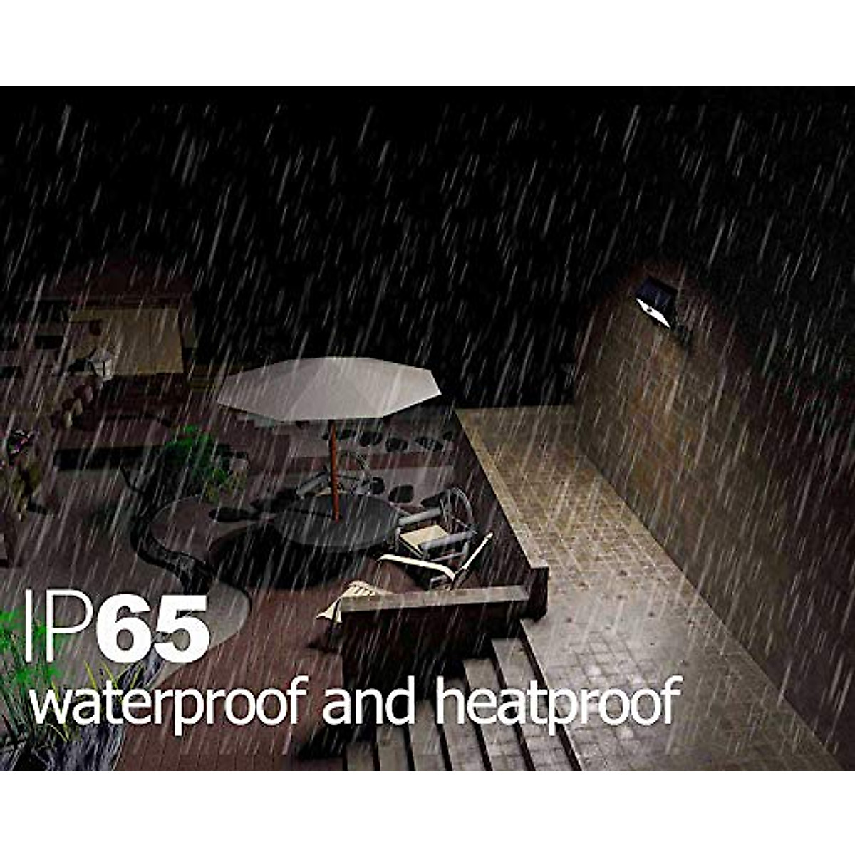 Lemontec Solar Lights, 62 LED Wall Solar Light Outdoor Security Lighting Nightlight with Motion Sensor Detector for Garden Back Door Step Stair Fence Deck Yard Driveway, 2 Pack