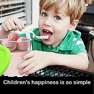 SEVEMIL Ice Cream Pints Containers, 4 Pack 24oz Cups Replacement for Ninja Deluxe Pints and Lids Compatible with NC501 NC500 Series Ice Cream Maker, Dishwasher Safe & Leak Proof Lids