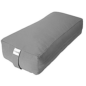Sol Living Yoga Bolster Pillow Rectangular Meditation Cushion Cotton Meditation Accessories for Restorative Yoga Meditation Pillow Yoga Pillow Firm Body Pillow Bolster Pillow for Legs Removable Cover