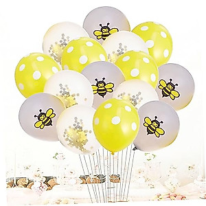 Totority 30pcs 12 day balloons honey bee balloons Baby Shower Balloons bee themed balloons yellow balloons yellow pastel balloon yellow bee balloon decorative items child animal