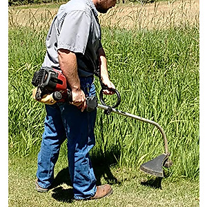 Sling Swing Adjustable Weed Eater & Grass String Trimmer Harness Shoulder Strap w/ Shock Bungee, Quick Detach Swivel, Ambidextrous, Limb Strain & Arm Stretch Tool - Professional Comfort Garden Tools