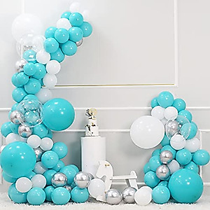 Teal Balloons, 77 Pack Turquoise Balloons Different Sizes 12 Inch 10 Inch 5 Inch Latex Teal Ballons Garland kit for Birthday Wedding Anniversary Baby Shower Decorations
