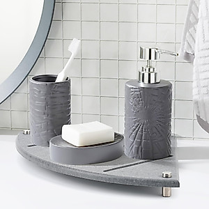 Vickes Kitchen Sink Caddy, Instant Dry Sink Organizer, Drying Stone for Kitchen Counter, Diatomaceous Earth Water Absorbing Sink Caddy Stone Fast Drying Stone Sink Tray for Soap Bottles, Cups