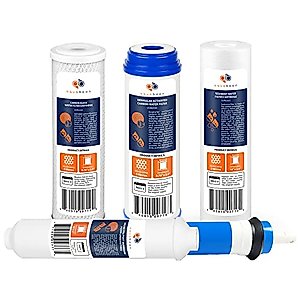 Aquaboon 5 Stage Reverse Osmosis Replacement Water Filter Kit with 50GPD Filmtec Membrane