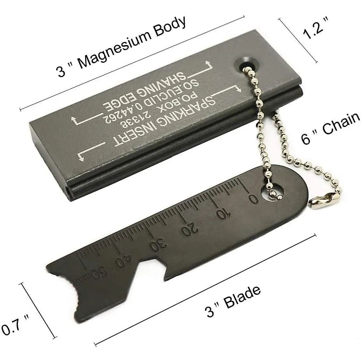 Magnesium Flint Fire Starter Waterproof Emergency Matches Survival Flint Tool for Camping Hiking(4 Pack)