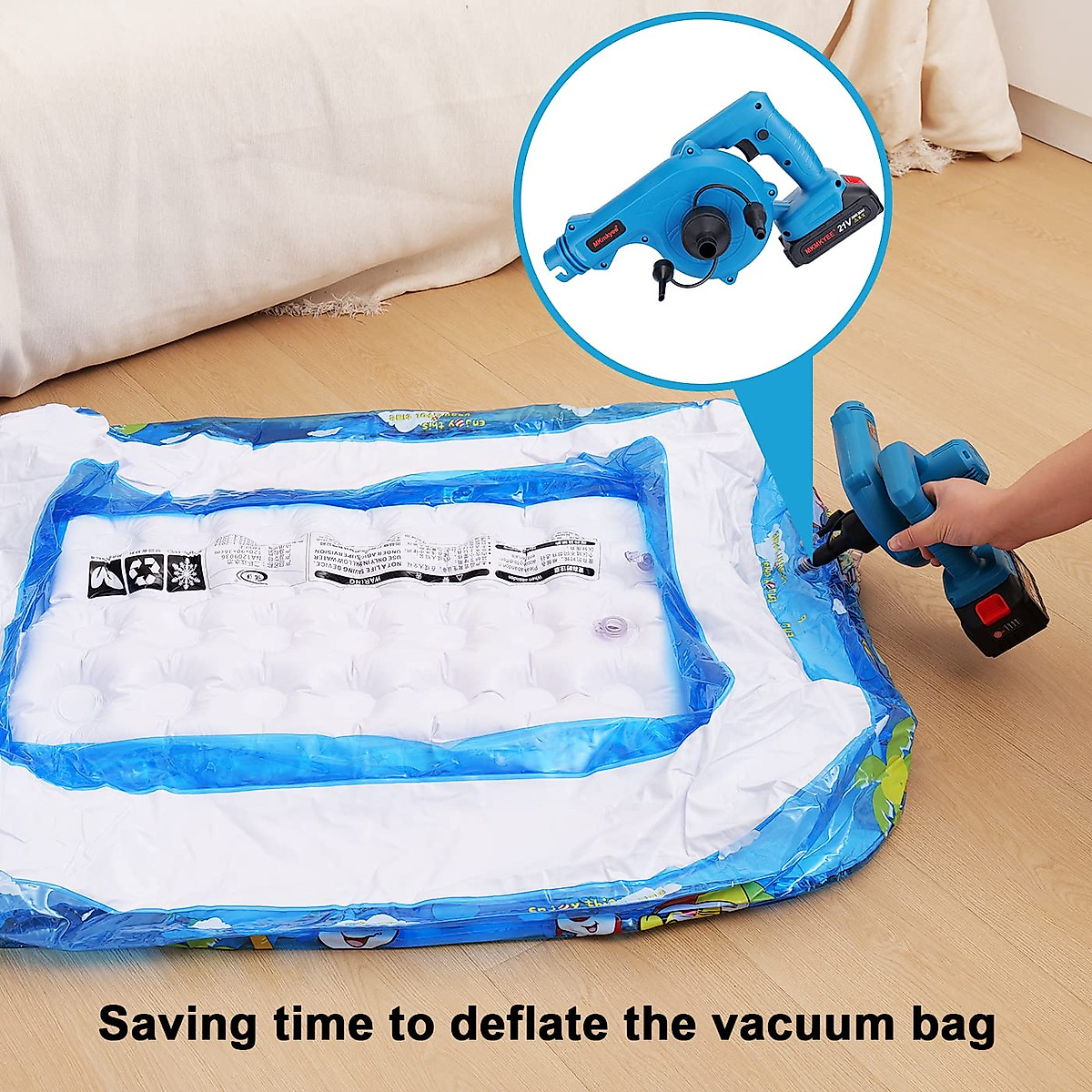 Cordless Blower,3- in-1 Portable Mini Air Blower 21v Lithium Battery,Small Dust Cleaner for Inflatable,Fans,Lily Windows,Keyboards,Cars by MKMKYEE