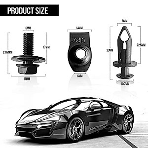 35Pcs Engine Under Cover Splash Shield Body Bolts Screws, Bumper Clips Extruded U-Nuts Kit Compatible with Nissan 350z 370z Infiniti G35 G37 EX35 FX35 FX45