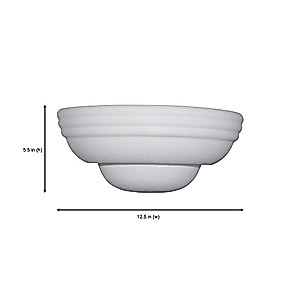 Designers Fountain 12.5 in 1-Light Contemporary Wall Mount Sconce Light with Paintable Ceramic White Shade, 6030-WH