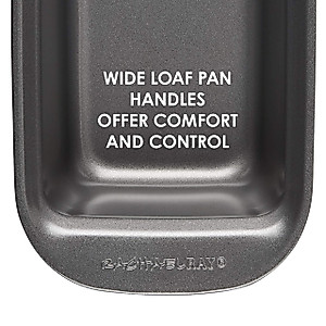 Rachael Ray Bakeware Meatloaf/Nonstick Baking Loaf Pan with Insert, 9 Inch x 5 Inch, Gray