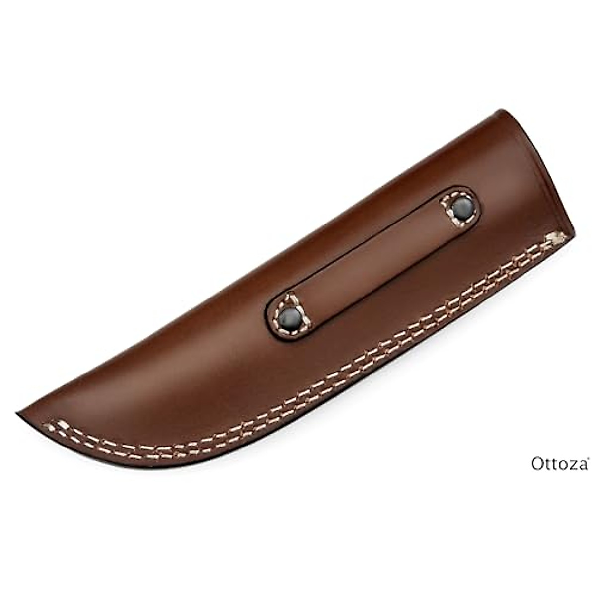 Ottoza Handmade Leather Knife Sheath SIDE DRAW Knife Sheath - Bushcraft Knife Sheath - Hunting Knife Sheath - Survival Knife Sheath - Vertical Knife Sheath Dark Brown TOP GRAIN LEATHER No:111