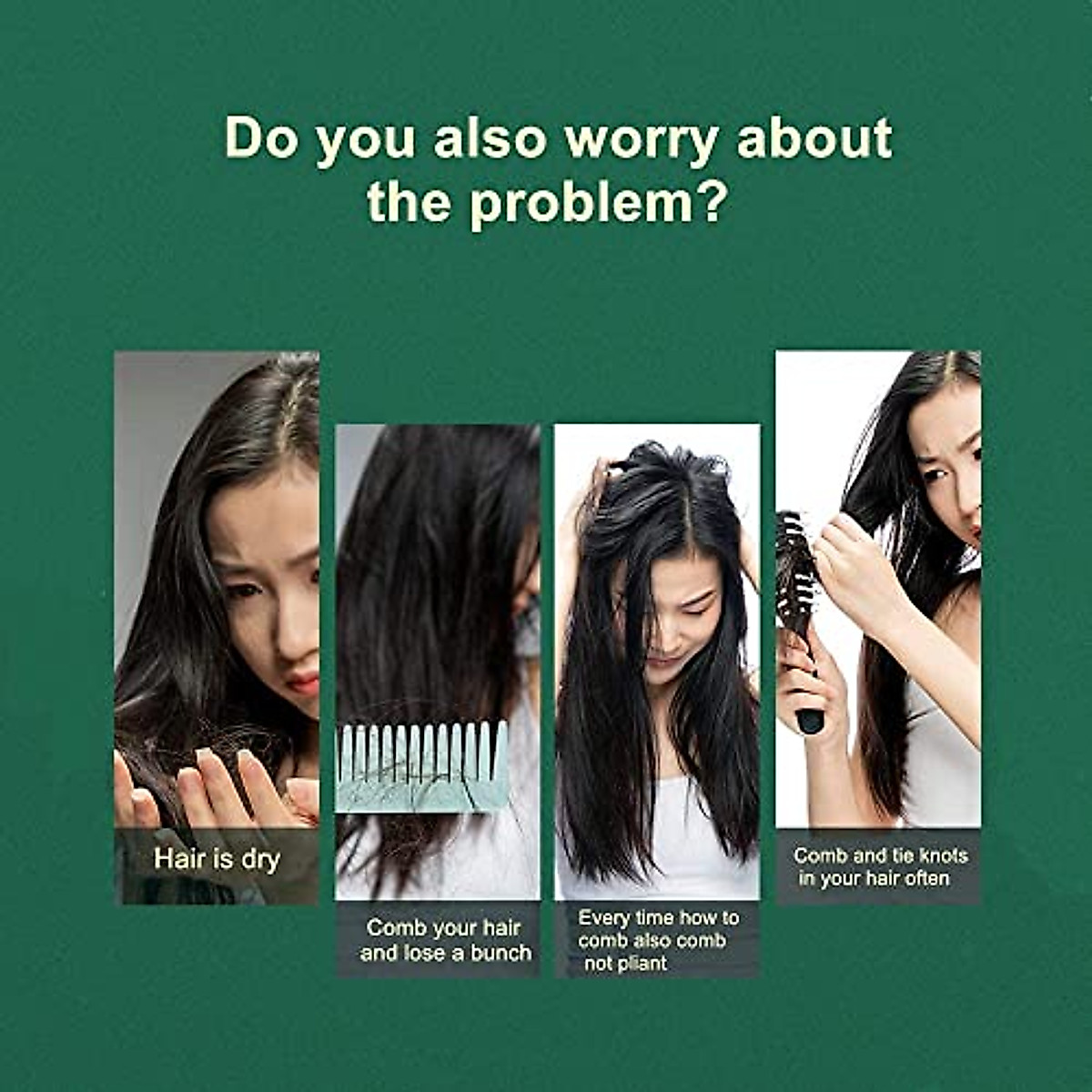 MEIYIXIN Ionic Hair Straightener Brush, Hair Straightener Comb with 5 Temperature Settings, Negative Ions Straightener Comb for Women, Fast Heating & Anti-Scald C903 (Black Purple)