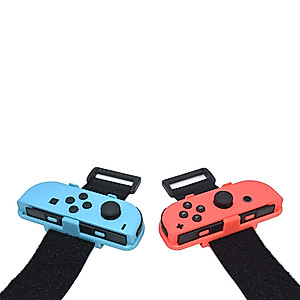 (2 Pack) Orzero Just Dance Adjustable Wristbands Set Compatible for Ring Fit Adventure Switch Joy-Con Controllers Gamepad with Hook&Loop Strap