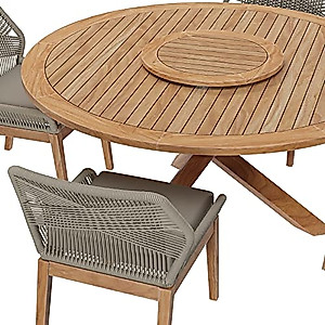 Modway Wellspring Dining Set, Light Gray Greige