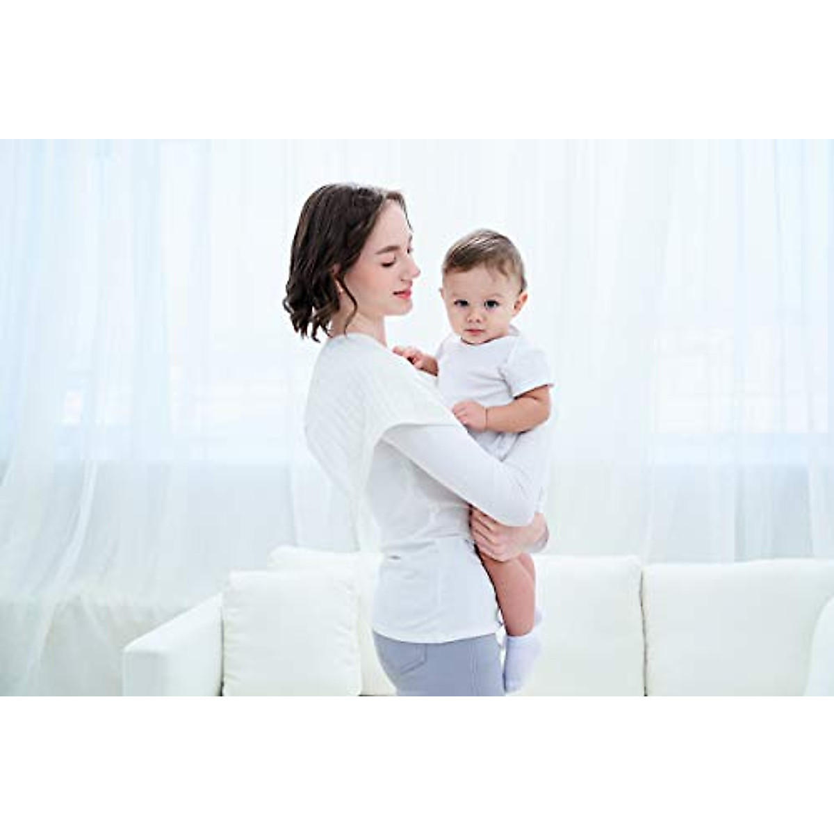 CottCare Muslin Burp Cloths for Baby 100% Cotton Large 20''X10'' 6 Layers Thicken Super Soft and Absorbent (6 Pack,White)