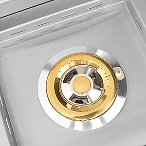 Stanbroil Outdoor Grill Drop-in Gas Single Side Grill Burner, Built-In Side Grill Burner for Natural Gas - Stainless Steel